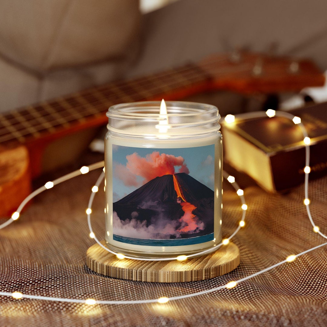 Scented Candles Volcano Lava Glow Erupt Mountain Ocean View Gifts ...