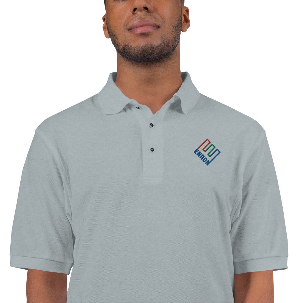 Enron Logo Embroidered Polo Shirt | Vintage Inspired Enron Fraud ...