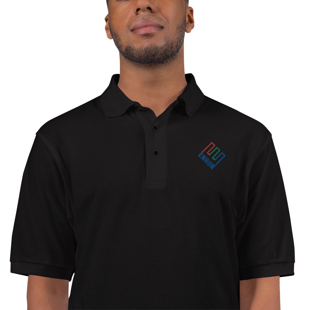 Enron Logo Embroidered Polo Shirt | Vintage Inspired Enron Fraud ...