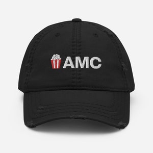 AMC Popcorn Logo Distressed Dad Hat - Etsy