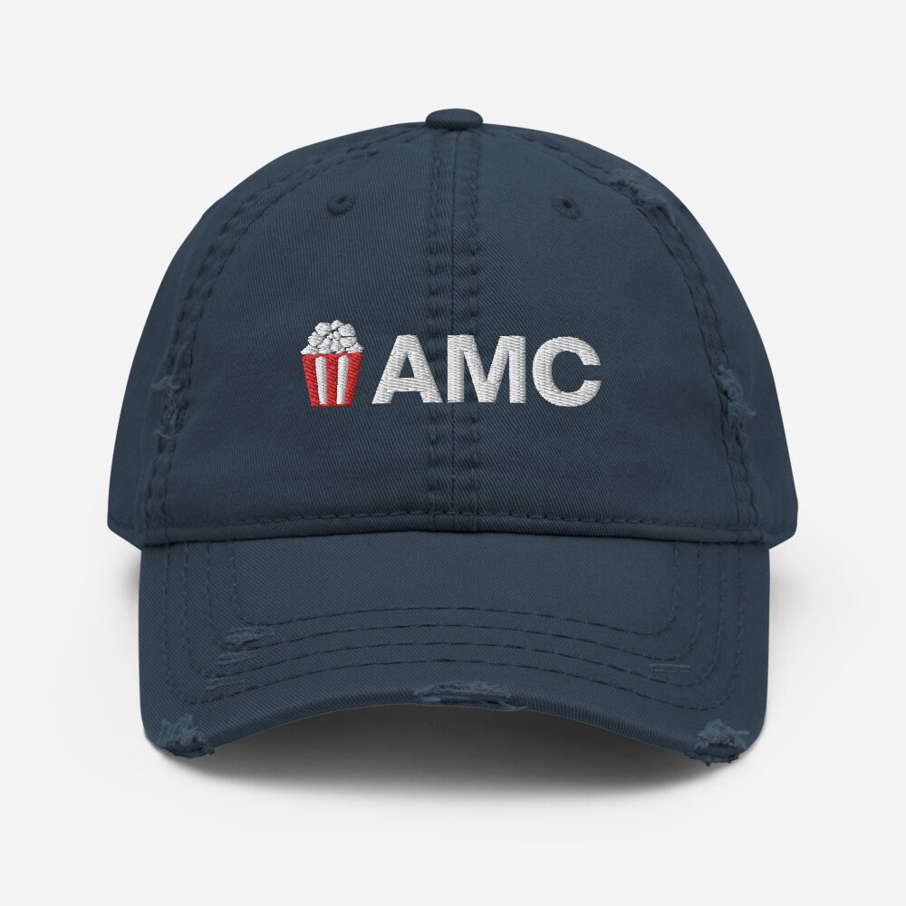 AMC Popcorn Logo Distressed Dad Hat | Etsy