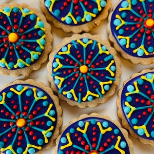 Mosaic Royal Icing Sugar Cookies (set of 8) - Etsy