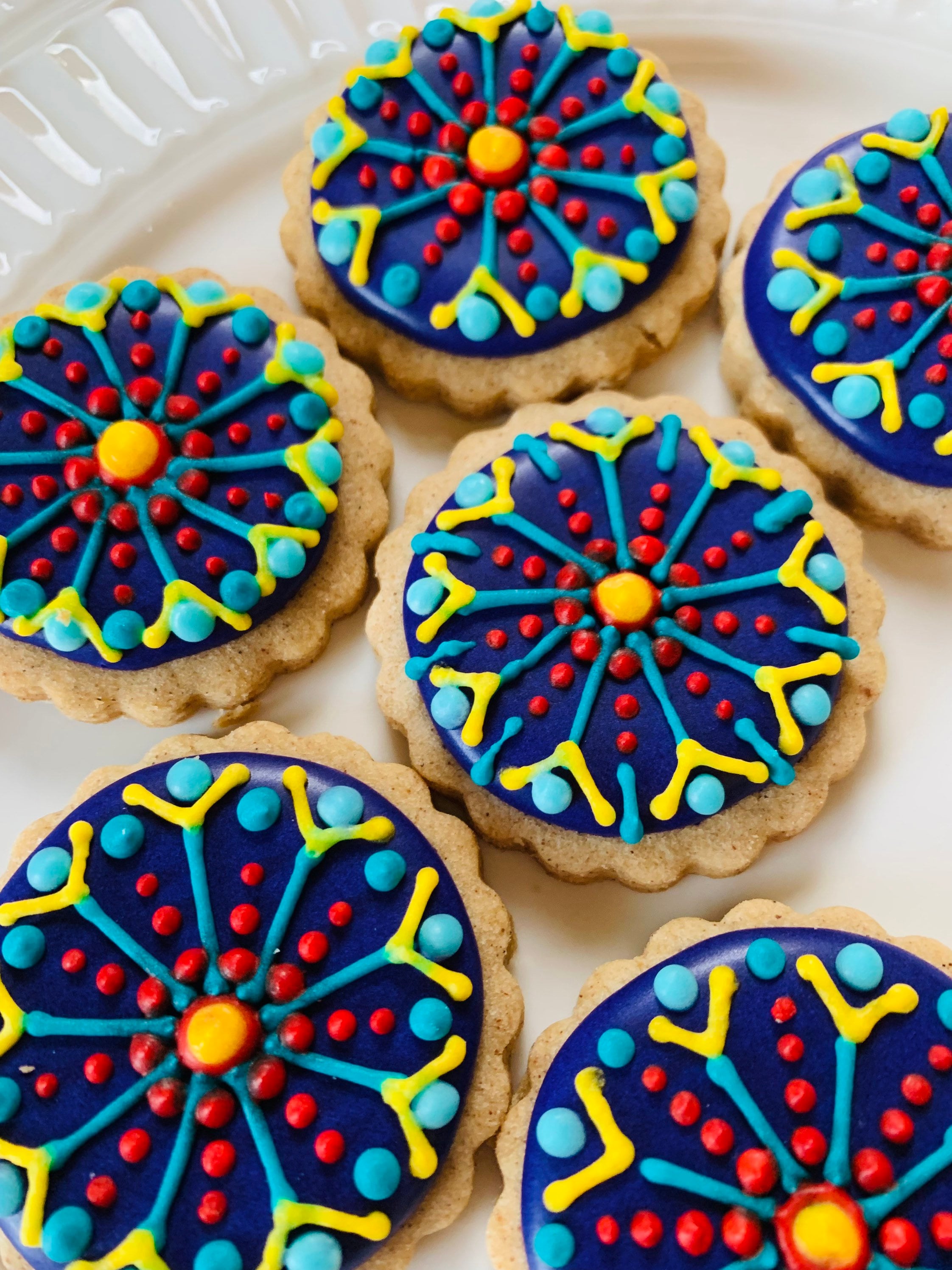 Mosaic Royal Icing Sugar Cookies (set of 8) - Etsy