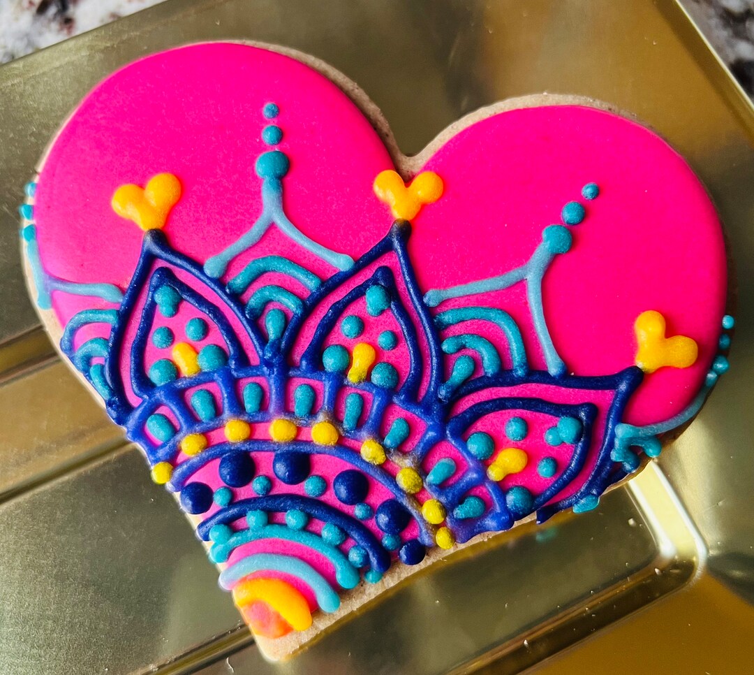 Sweet Hearts - 4 Large, Royal Icing Sugar Cookies - (gluten Free ...