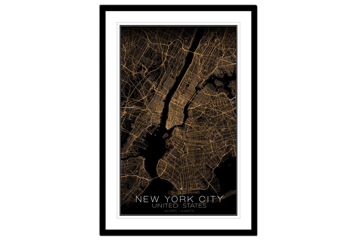 High Resolution Printable Map of New York City. Instant Download. - Etsy