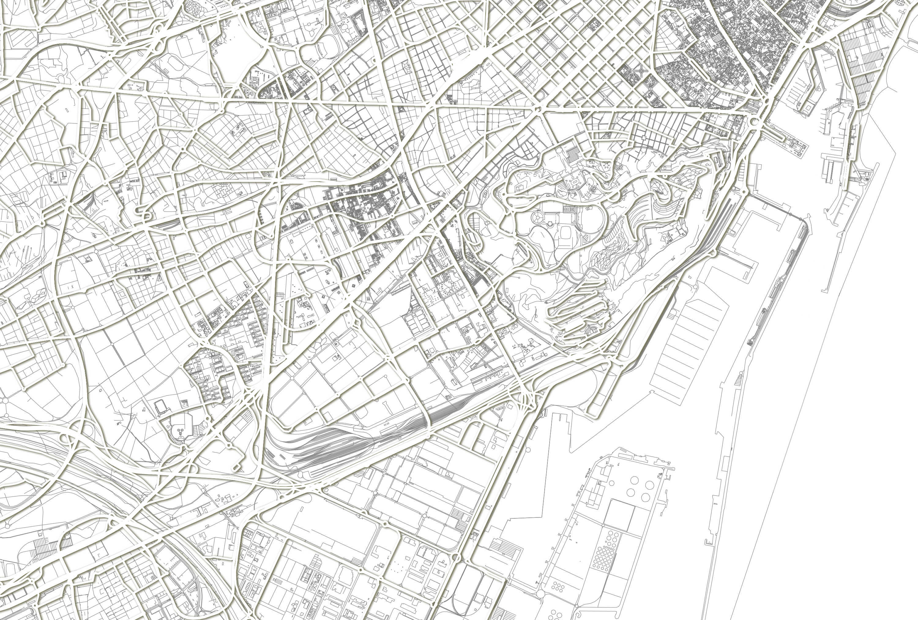 High Resolution Printable Map of Barcelona. Instant Download. - Etsy