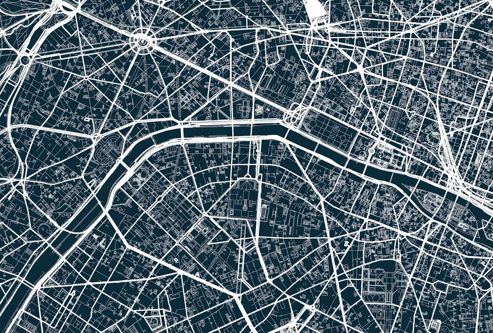 High Resolution Printable Map of Paris. Instant Download - Etsy