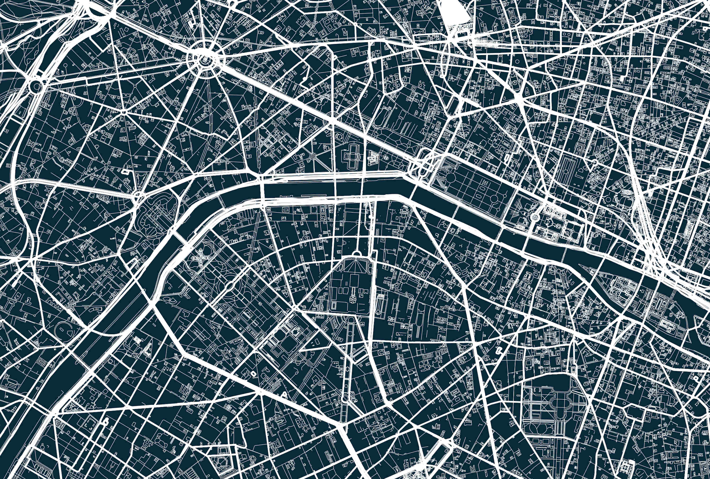 High Resolution Printable Map of Paris. Instant Download - Etsy
