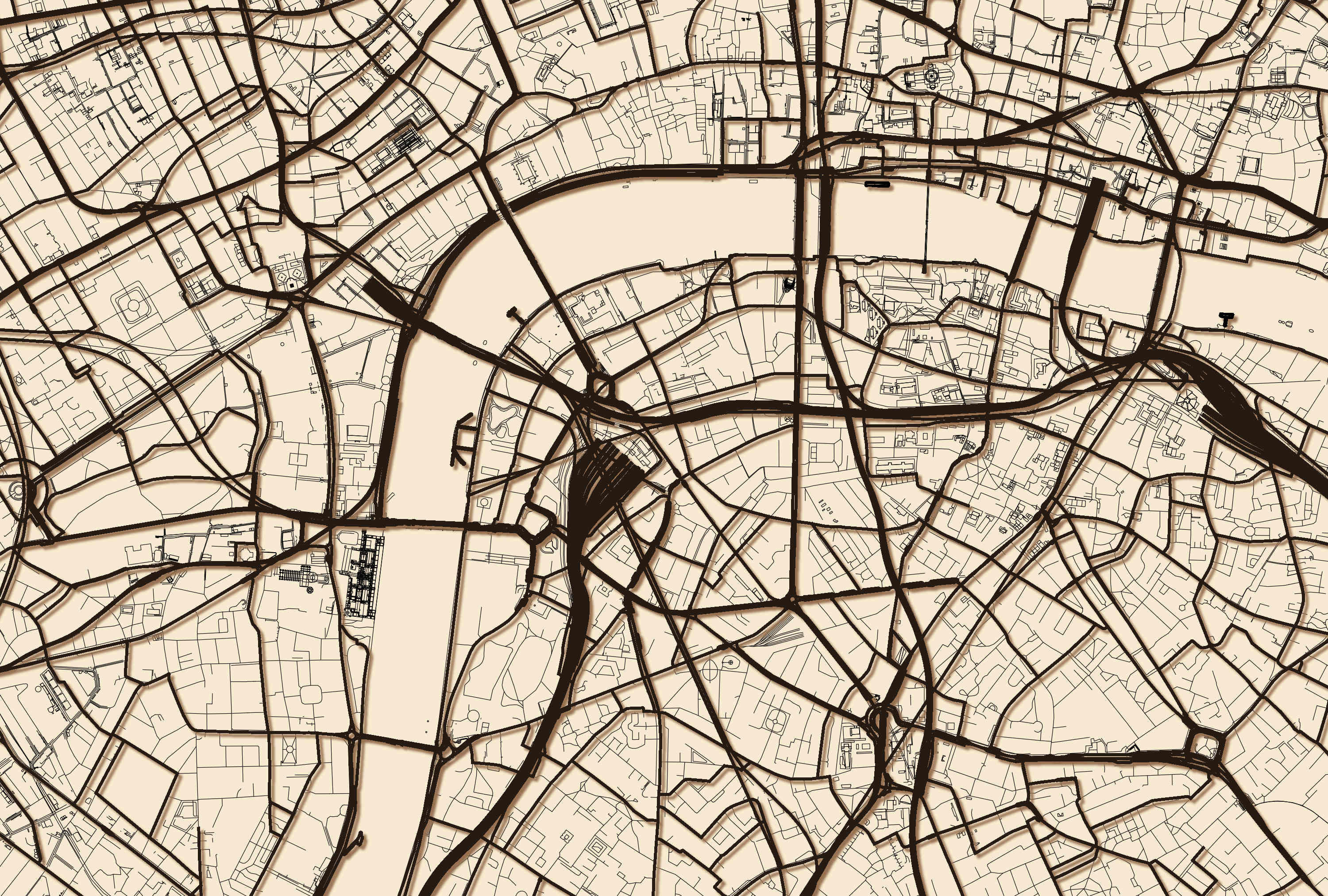 High Resolution Printable Map of London. Instant Download. - Etsy
