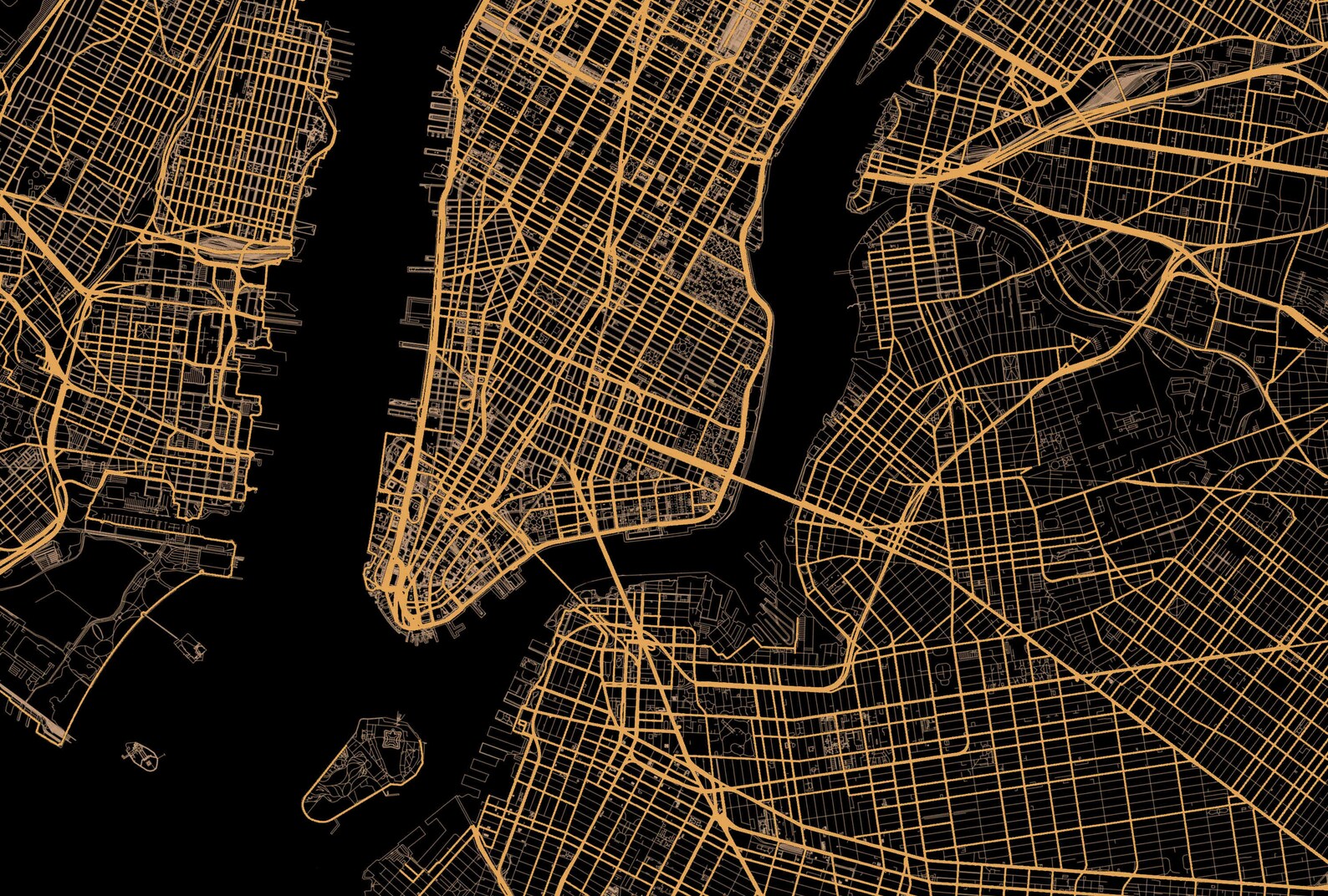 High Resolution Printable Map of New York City. Instant Download. - Etsy