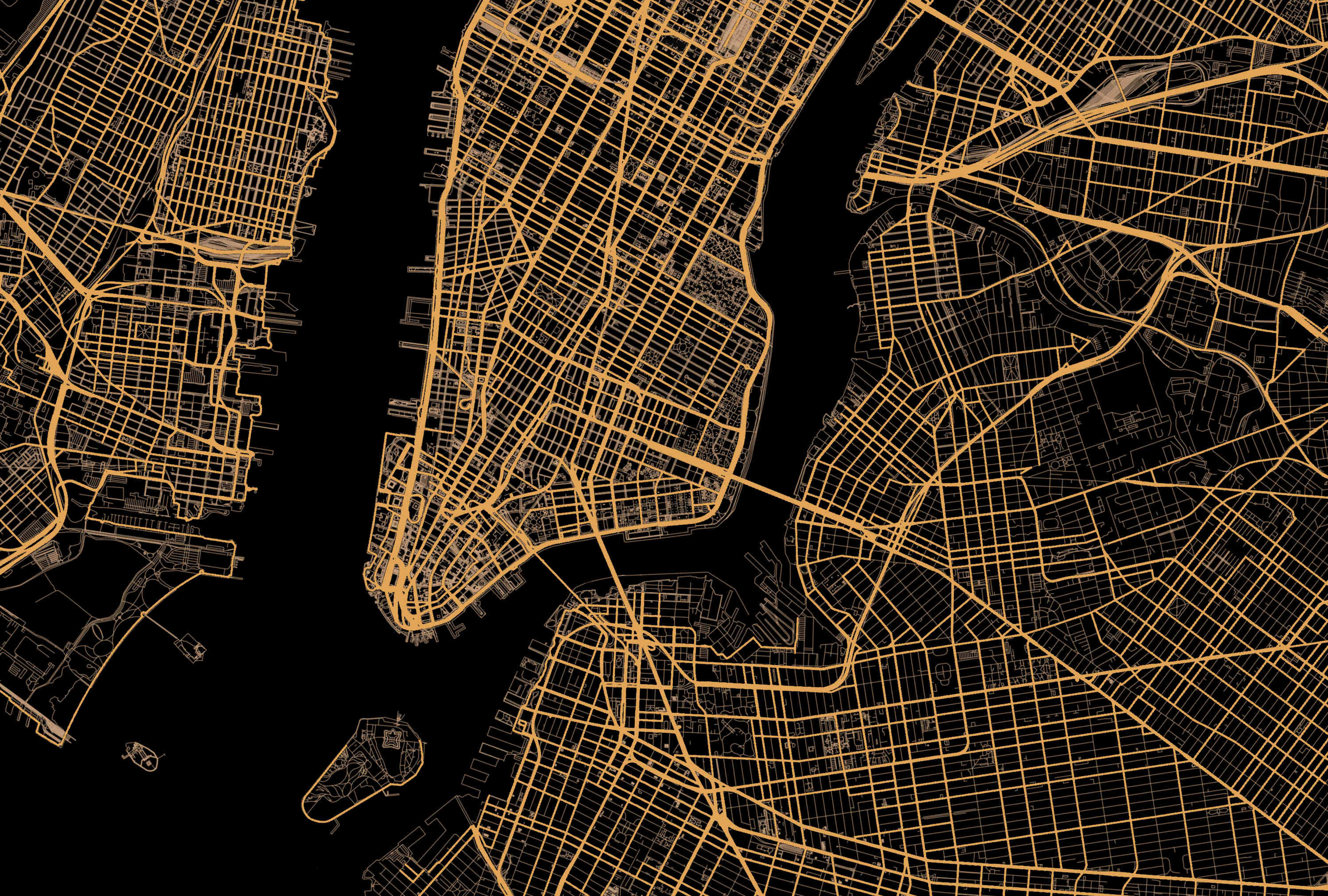 High Resolution Printable Map of New York City. Instant Download. - Etsy