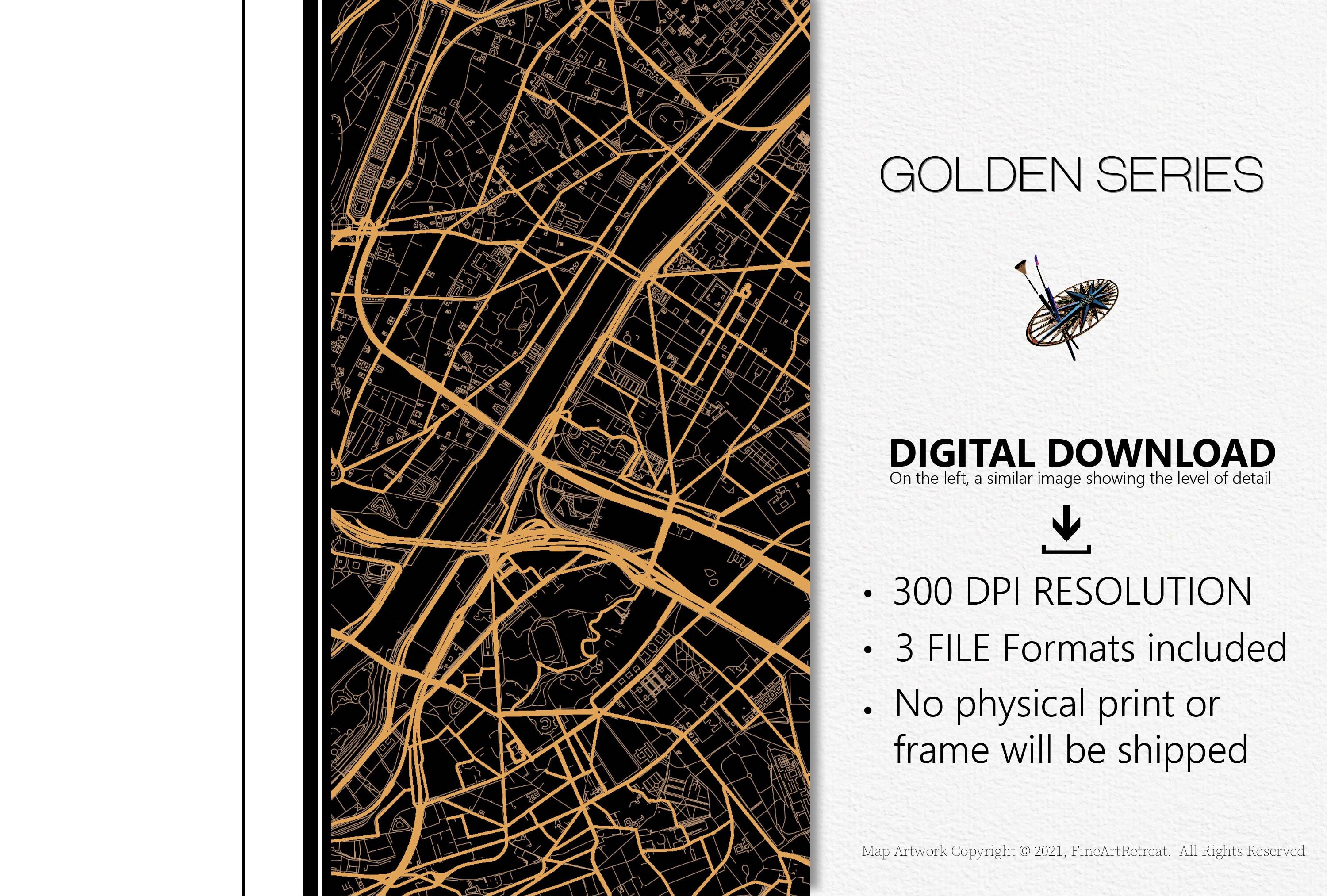 High Resolution Printable Map of New York City. Instant Download. - Etsy