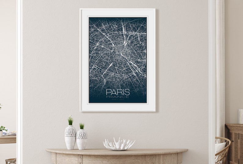 High Resolution Printable Map of Paris. Instant Download - Etsy