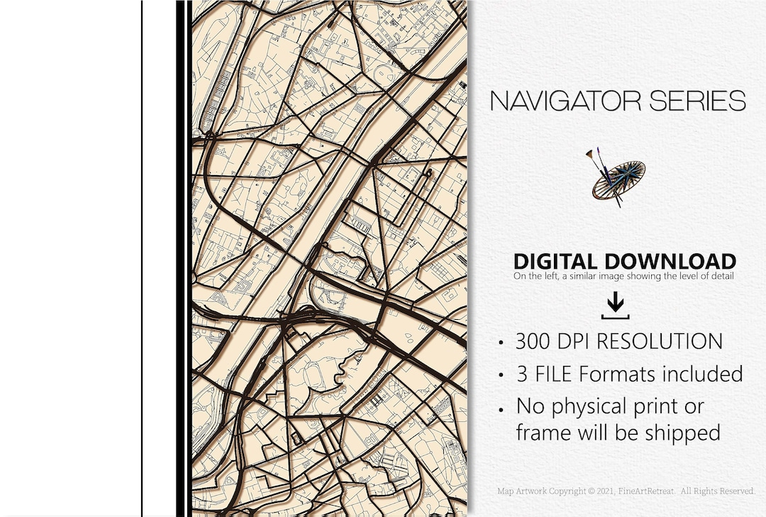 High Resolution Printable Map of Washington, DC. Instant Download - Etsy