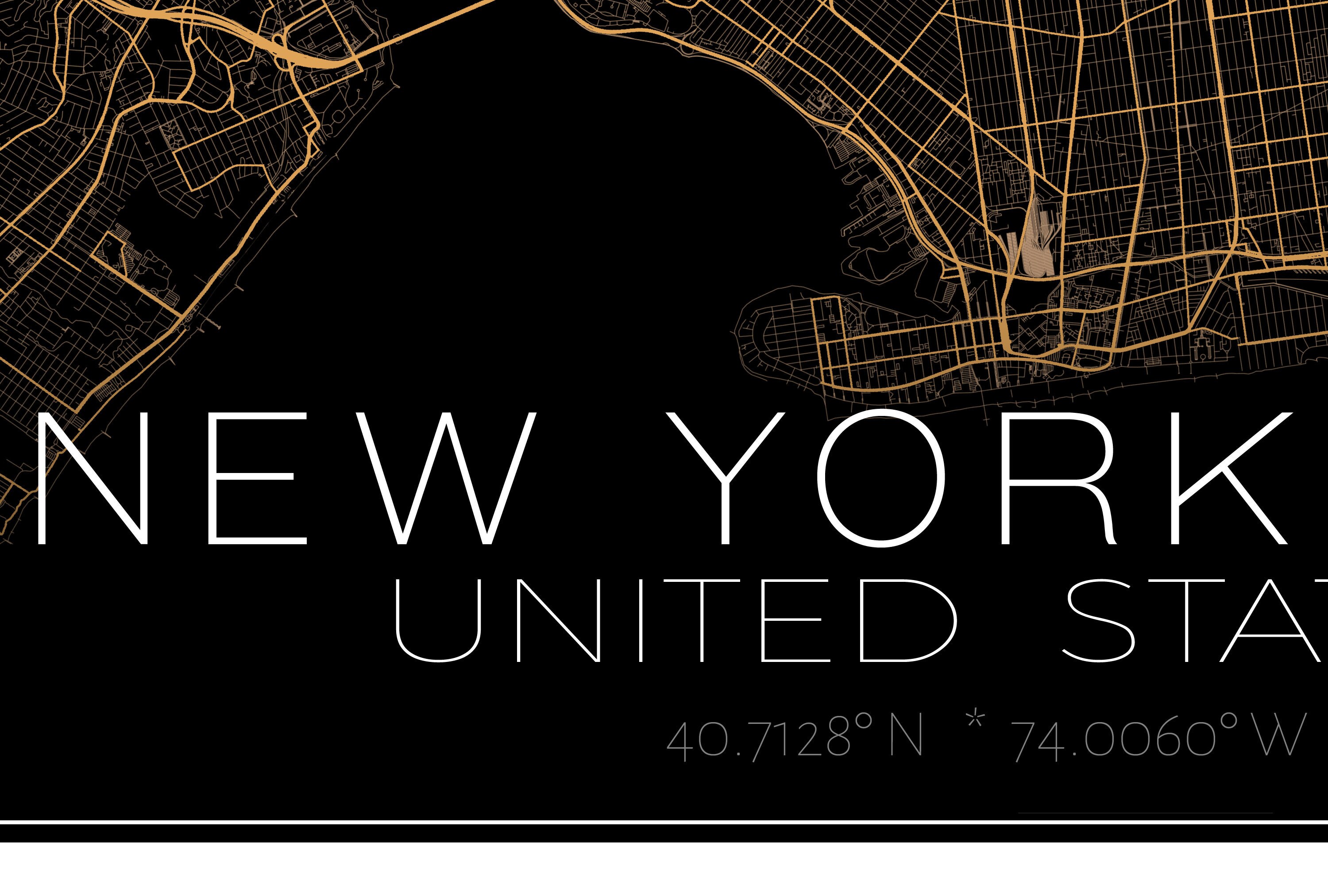 High Resolution Printable Map of New York City. Instant Download. - Etsy