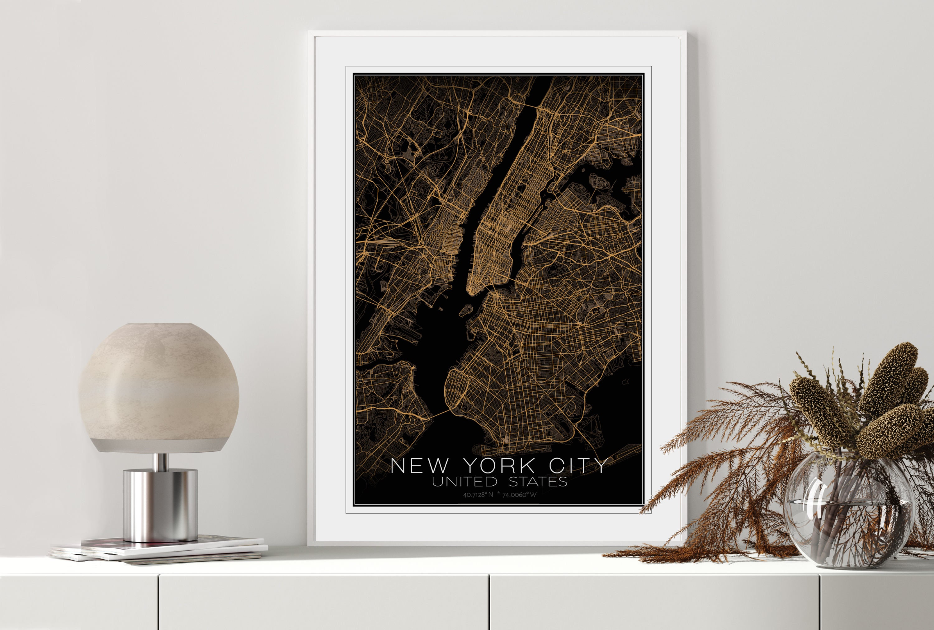High Resolution Printable Map of New York City. Instant Download. - Etsy