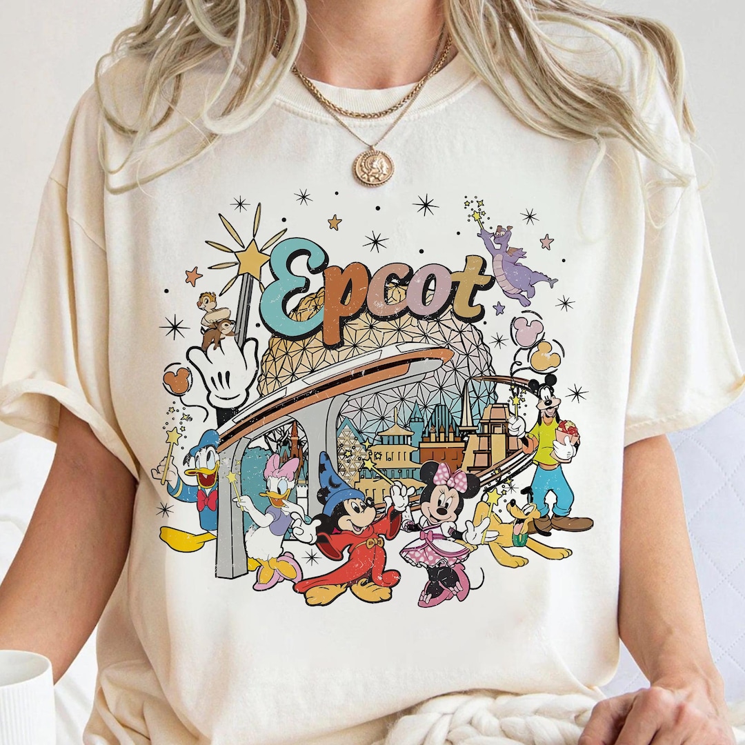 Retro Mickey and Friends Disney Epcot Shirt, Vintage Epcot 1982 Shirt ...
