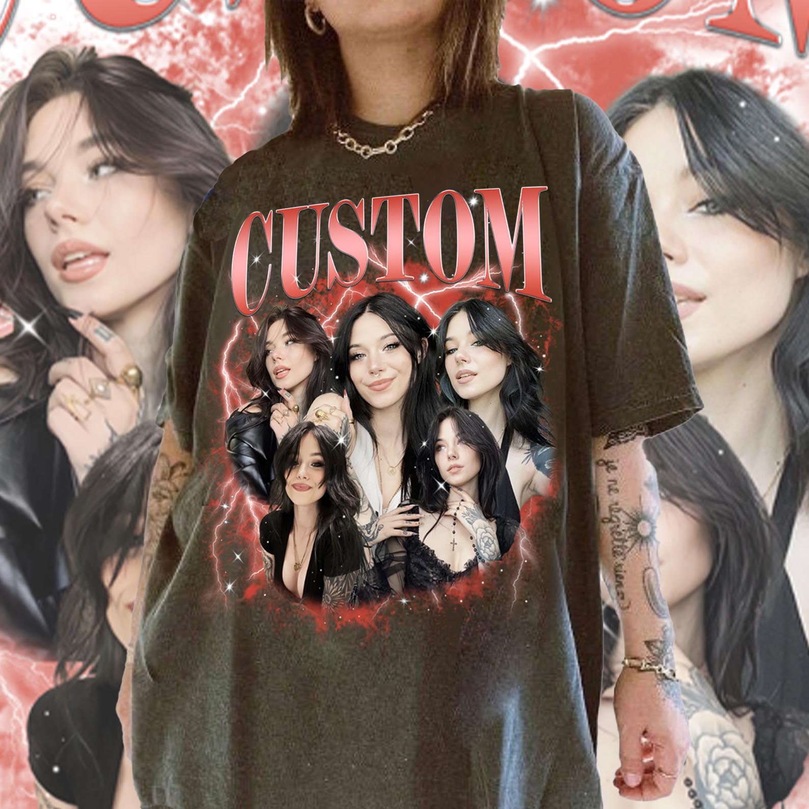 Custom Girl Friend T-shirt, Shirt With Girlfriend Face, Custom Photo ...