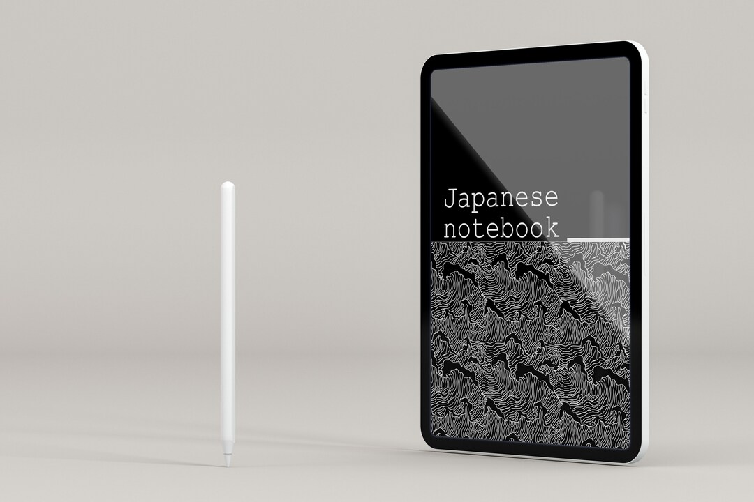 Japanese Notebook_black Theme PDF Goodnotes Compatible Keynote File ...