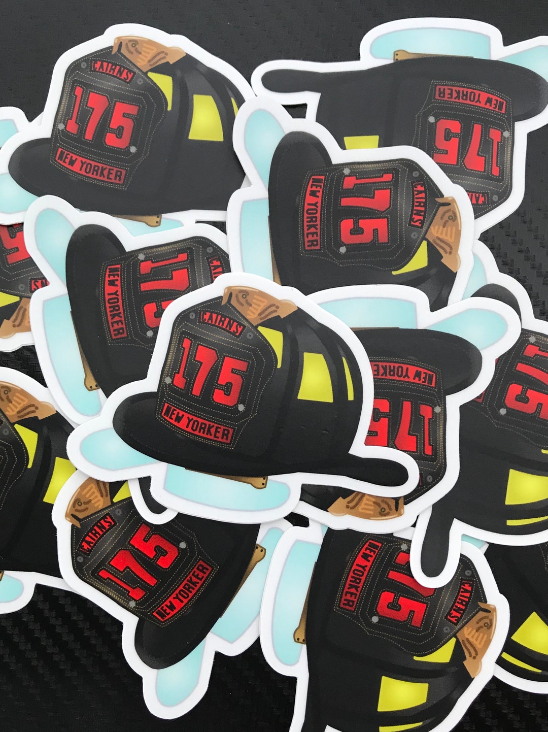 Firefighter New Yorker Helmet Sticker - Etsy