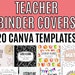 Editable Teacher Binder Cover Templates - Etsy