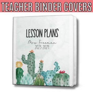Editable Teacher Binder Cover Templates - Etsy