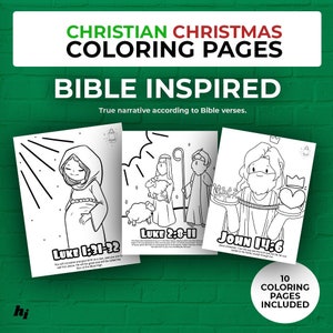 Christian Christmas Bible Coloring Pages | Sunday School Activity ...