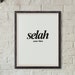 Selah Printable Wall Art - Christian Wall Art - Printable Christian Art ...