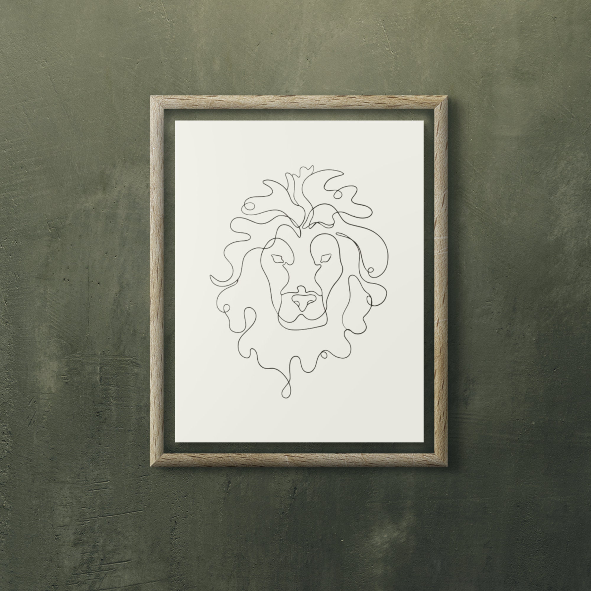 Lion Line Drawing