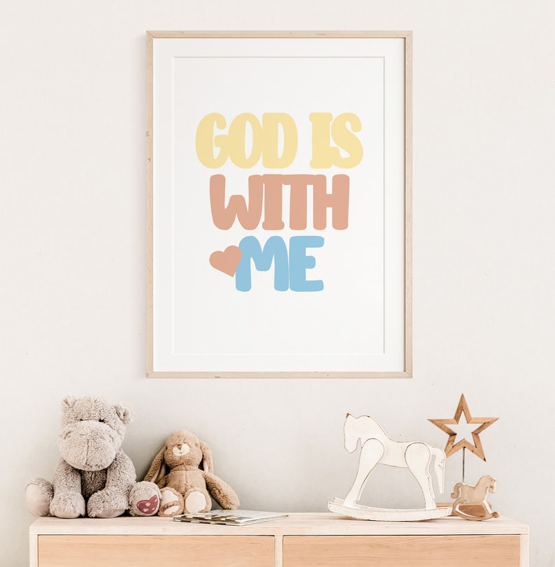 Christian Nursery Wall Decor - Bible Verse Wall Art for Kids - Church ...