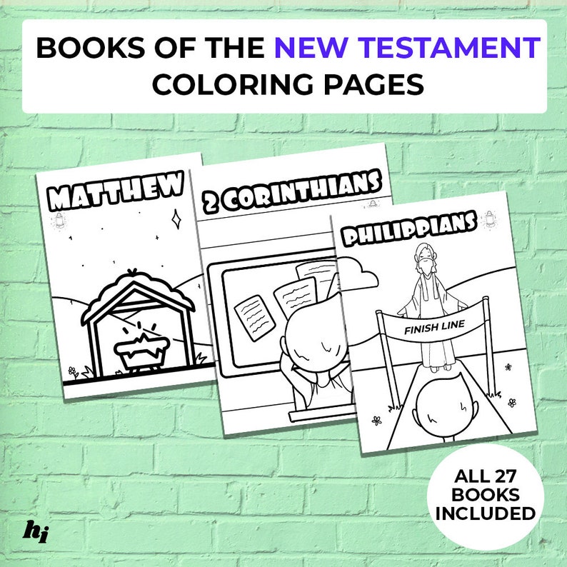 Books of the New Testament Coloring Pages | Sunday School | Bible ...