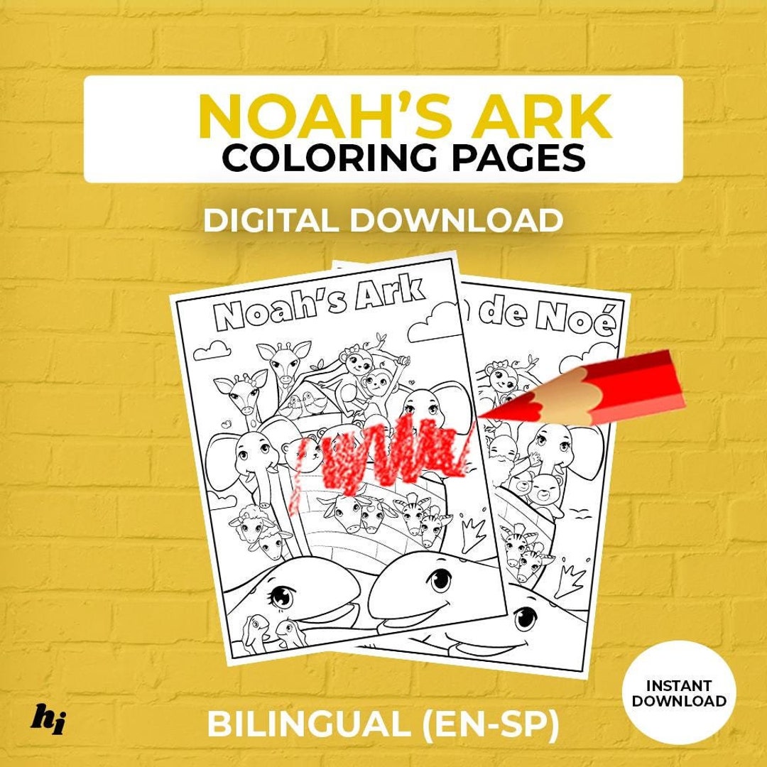 Noah's Ark Bible Story Coloring Pages | Noah's Ark Printable for Sunday ...