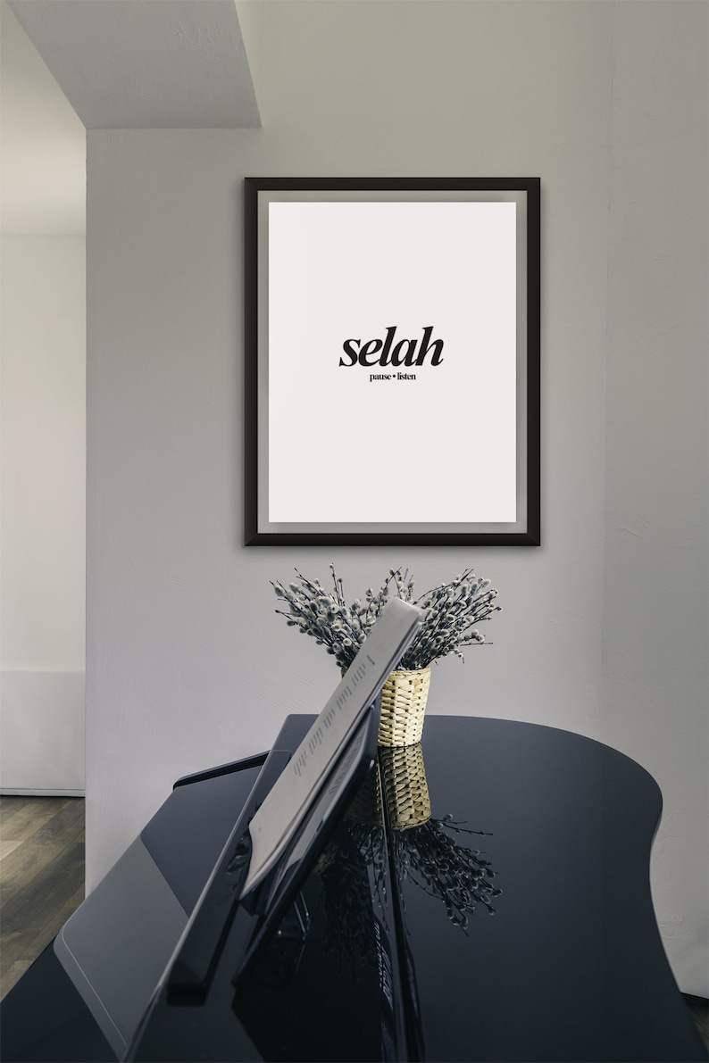 Selah Printable Wall Art - Christian Wall Art - Printable Christian Art ...