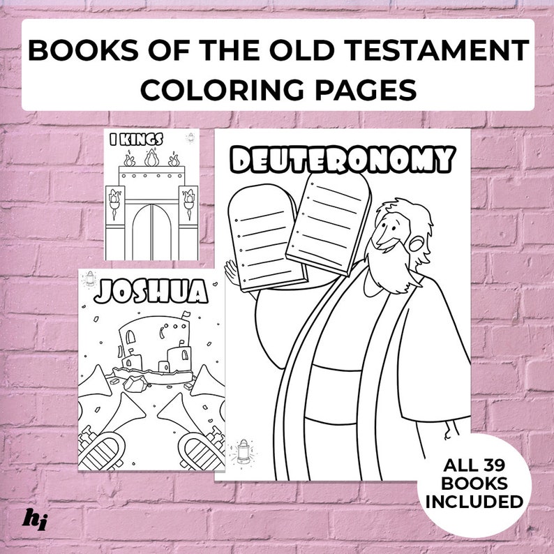 Books of the Old Testament Coloring Pages | Sunday School | Bible ...