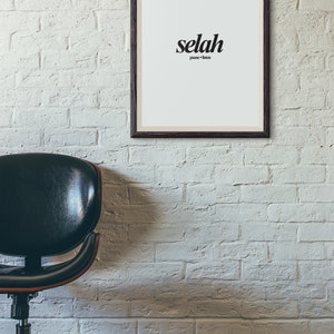 Selah Printable Wall Art - Christian Wall Art - Printable Christian Art ...