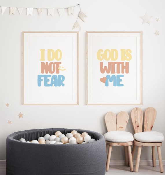 Christian Nursery Wall Decor Bible Verse Wall Art for Kids - Etsy