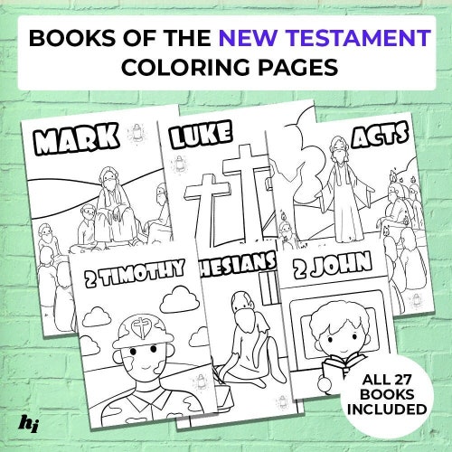 Books of the Old Testament Coloring Pages Sunday School - Etsy