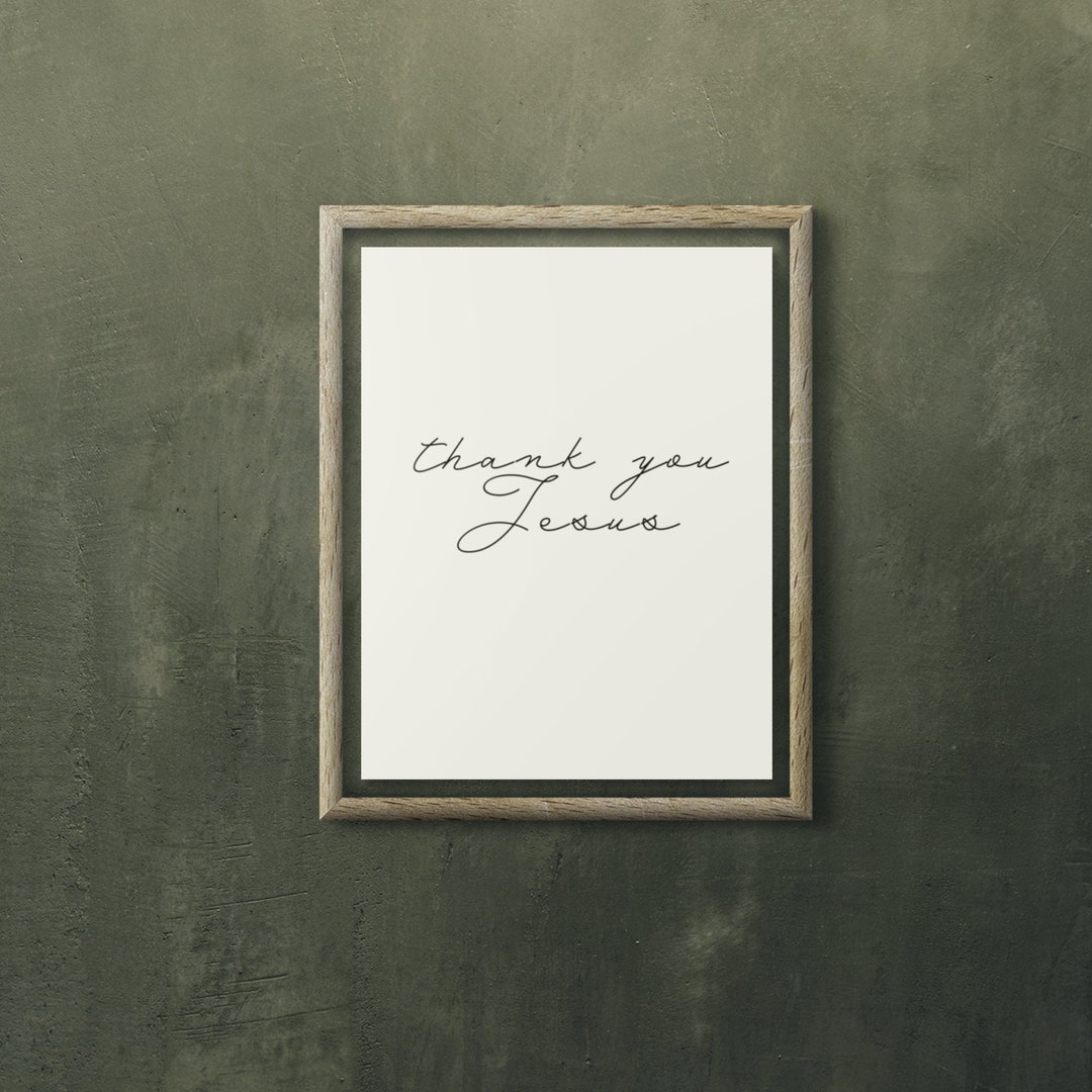 Thank You Jesus Printable Wall Art | Thanksgiving Printable Wall Art ...