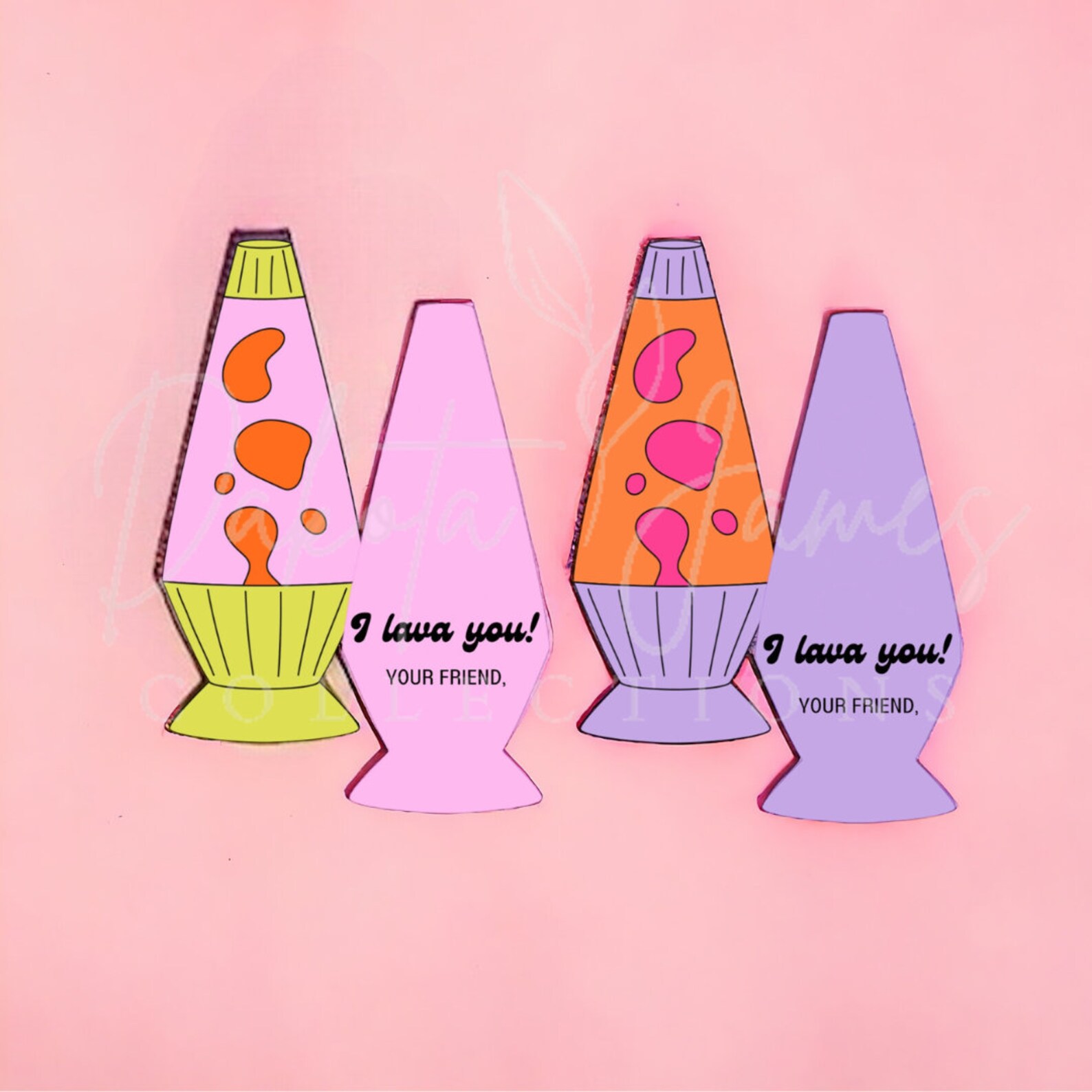 PRINTABLE Retro Valentine’s Day Card and Gift, Kids Classroom I Lava ...