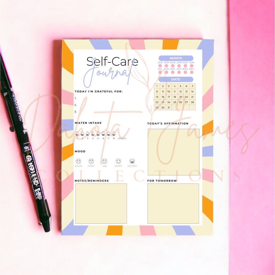 PRINTABLE Journal Pages, Daily, Weekly and Monthly Planner Bundle, 2024 ...