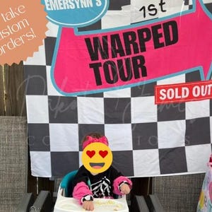 CUSTOMIZABLE Warped Two-ur Birthday Party Banner, Second Birthday Sign ...
