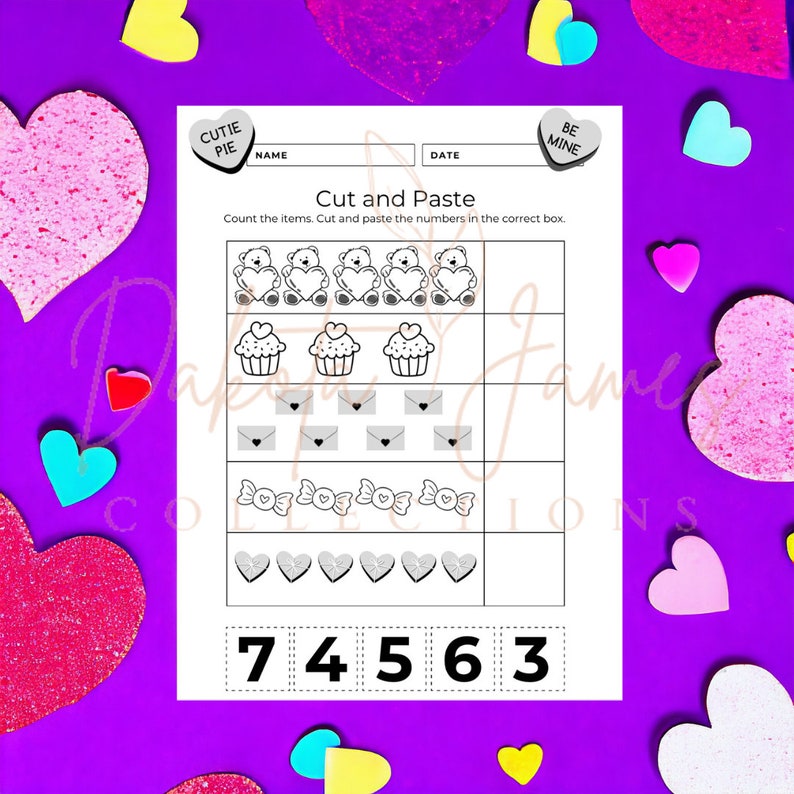PRINTABLE Valentines Day Preschool Worksheets, Valentines Day ...