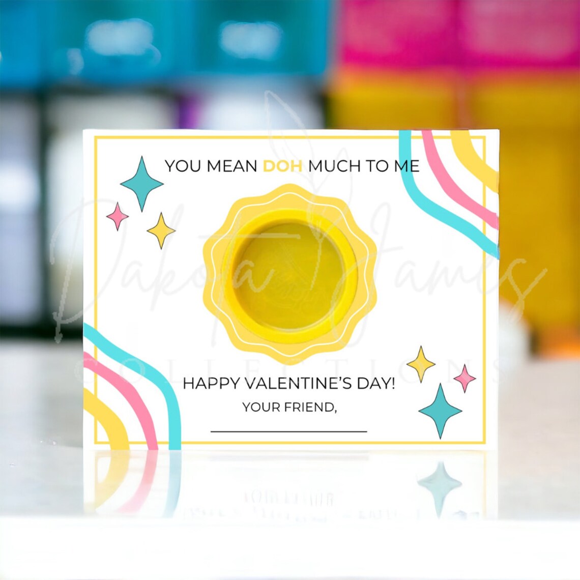PRINTABLE Valentines Day Cards for Kids Classroom, Play-doh Valentine's ...