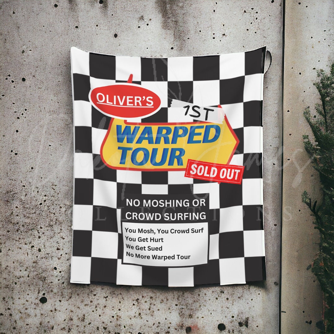 CUSTOMIZABLE First Birthday Warped Tour Tapestry, Baby’s 1st Birthday ...
