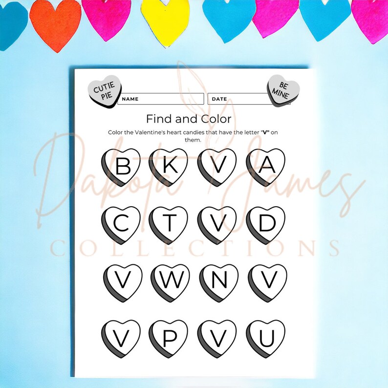PRINTABLE Valentines Day Preschool Worksheets, Valentines Day ...