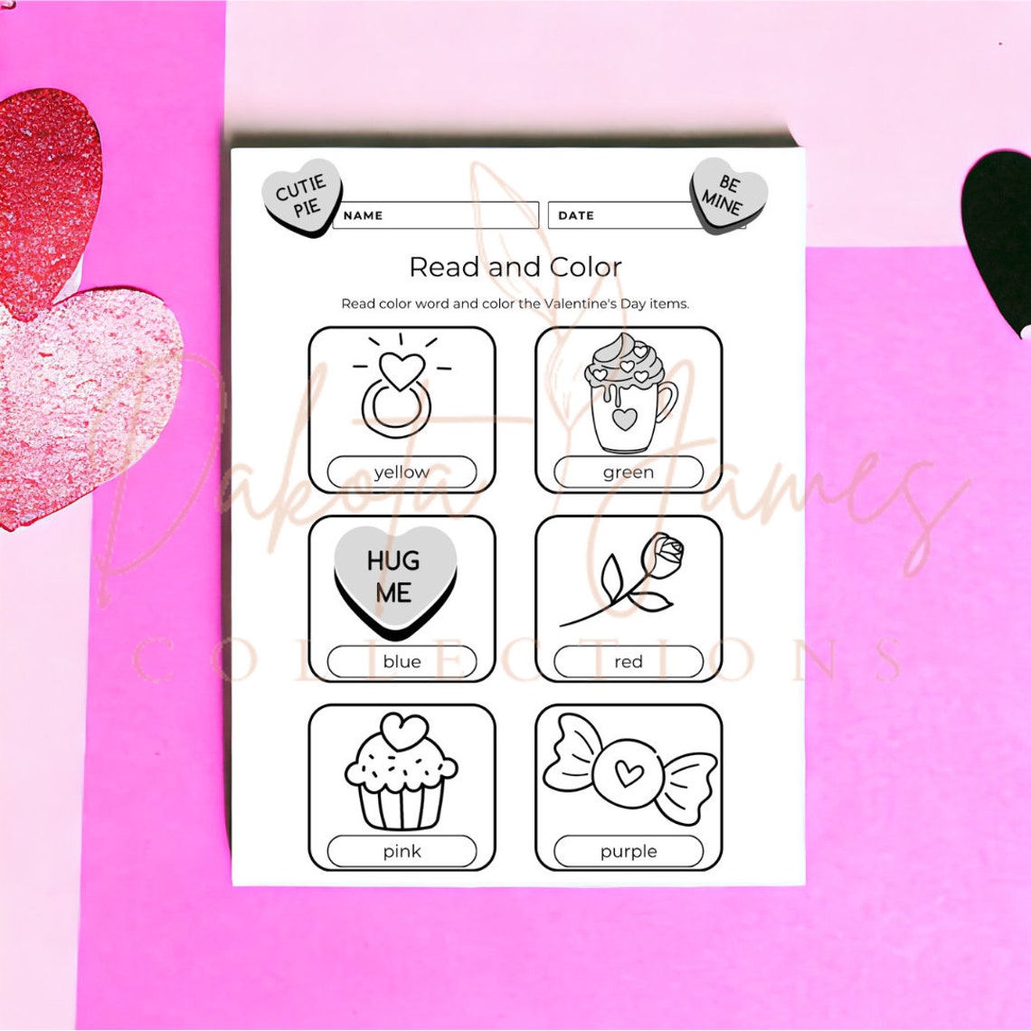 PRINTABLE Valentines Day Preschool Worksheets, Valentines Day ...