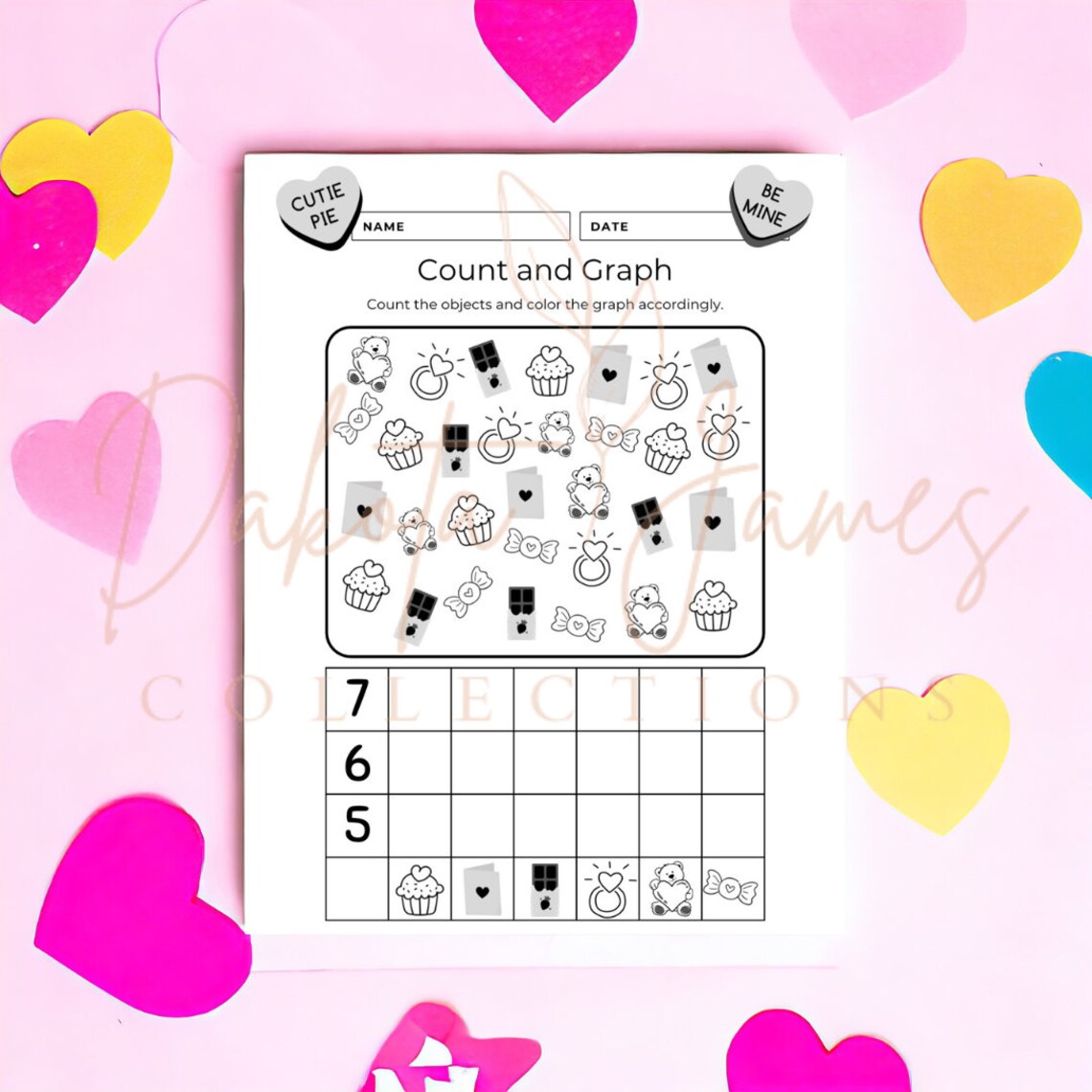 PRINTABLE Valentines Day Preschool Worksheets, Valentines Day ...