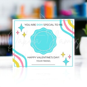 PRINTABLE Valentine’s Day Cards for Kids Classroom, Play-doh Valentine ...