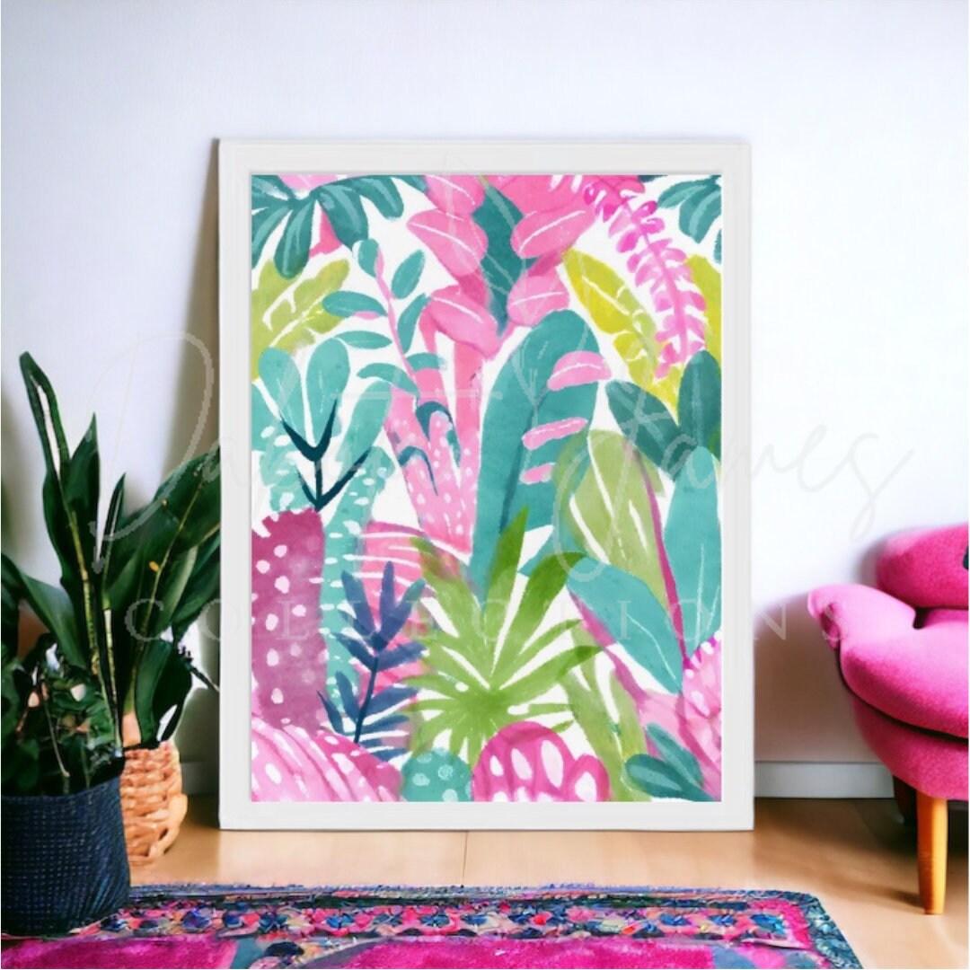 PRINTABLE 50 Digital Bright Colorful Artwork Paintings for Your Home ...