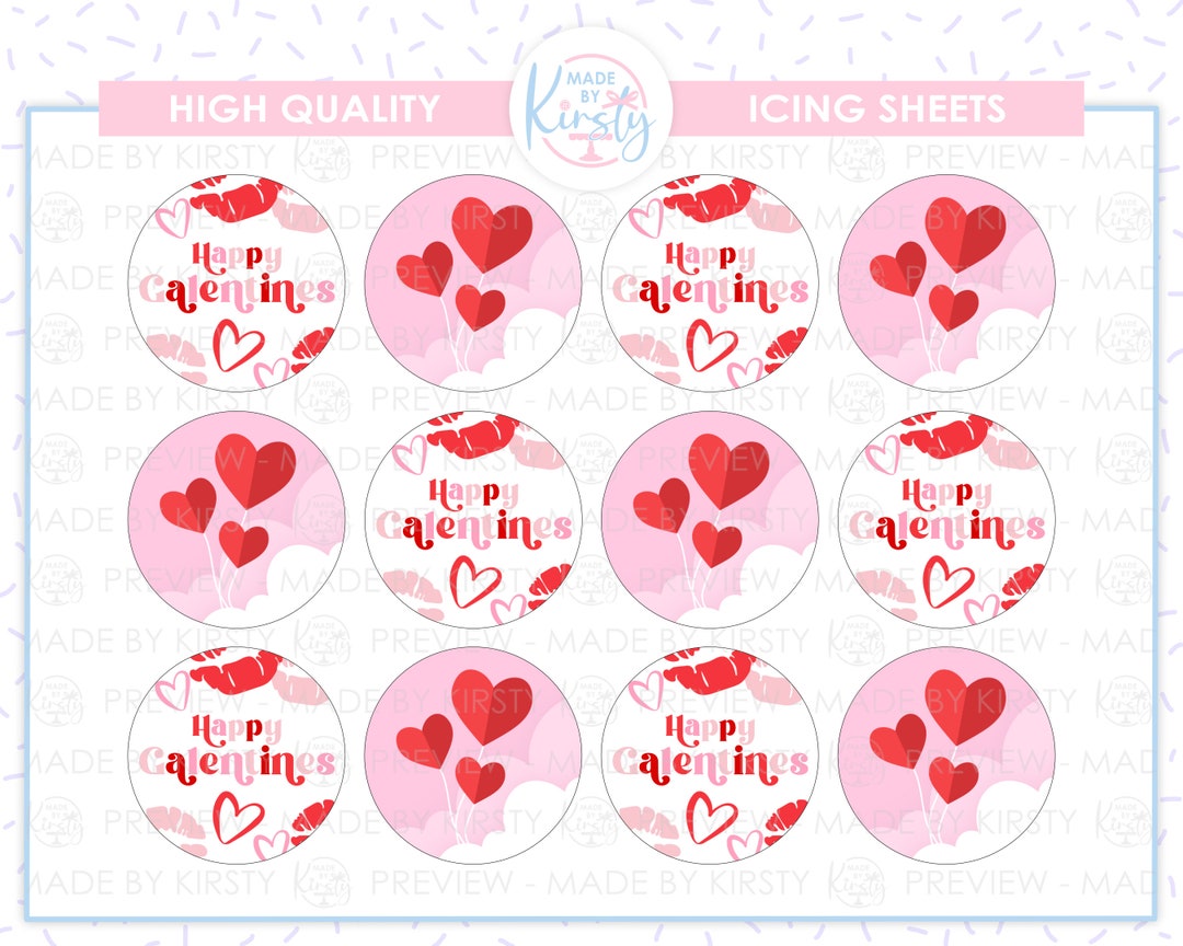 Galentines Cupcake Toppers, Valentines Best Friends Girlfriends Cake ...